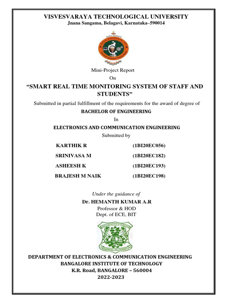 MINI Project | PDF | Internet Of Things | Radio Frequency Identification