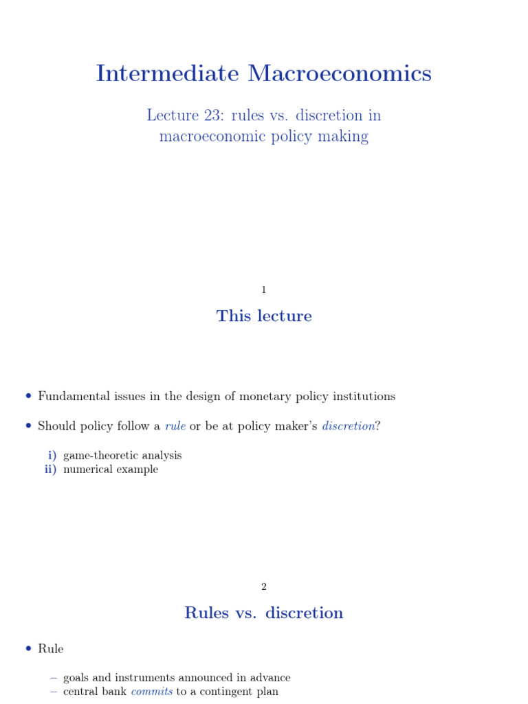 lecture23 | PDF | Phillips Curve | Inflation