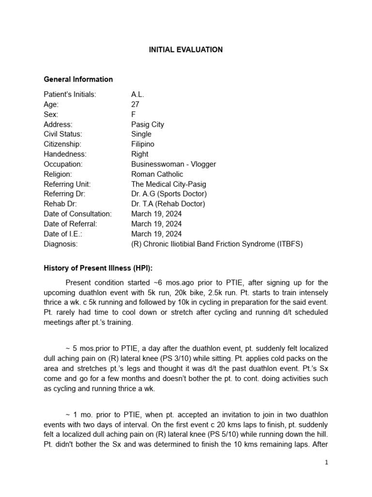 Itb Syndrome | Download Free PDF | Anatomical Terms Of Motion | Human Leg
