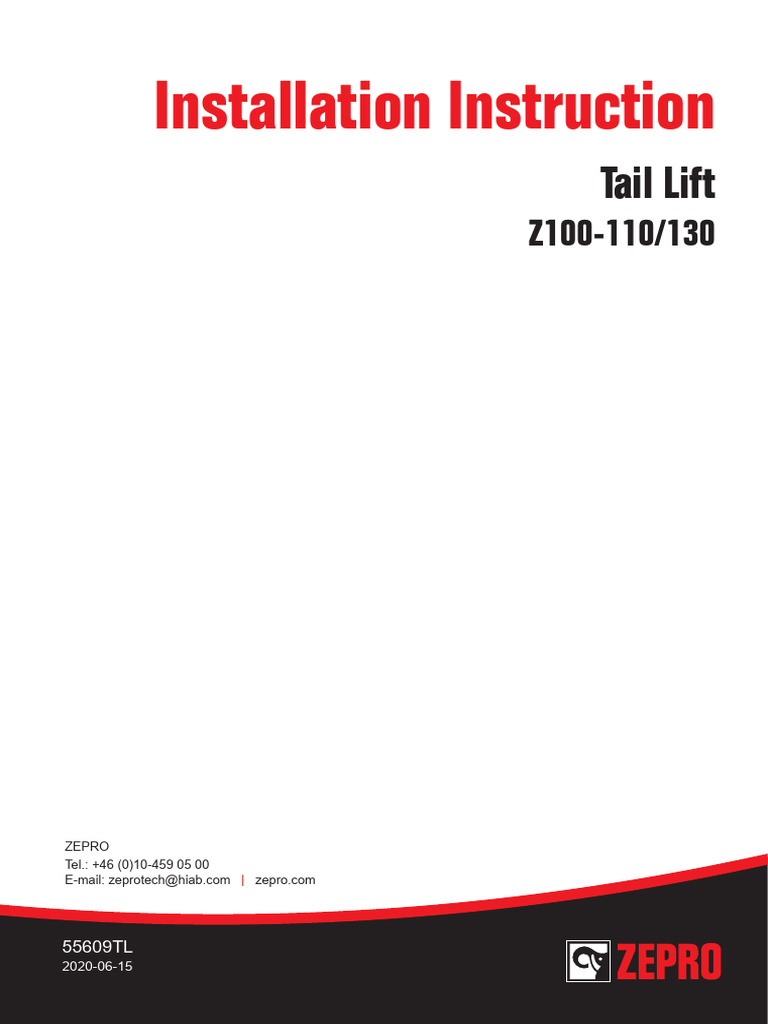 Installation Instruction: Tail Lift | PDF | Elevator | Screw