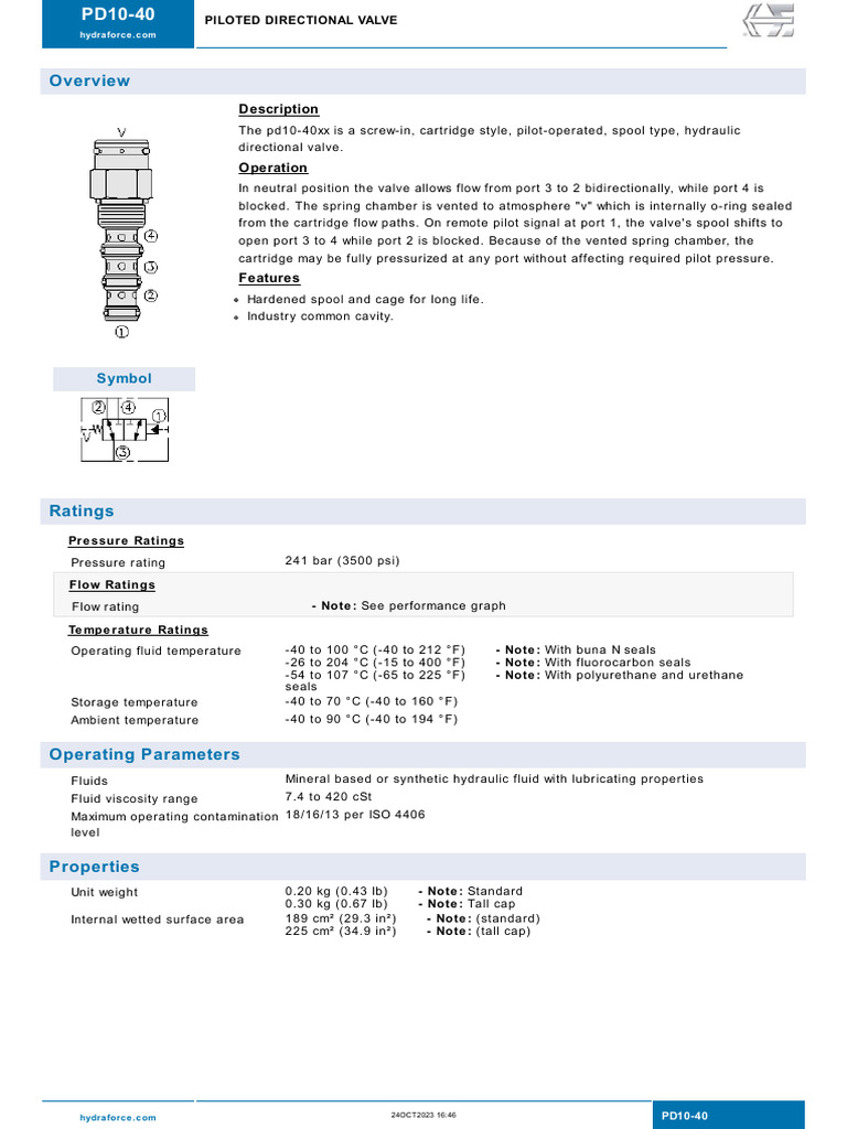 pd10-40 24oct2023 16-46 | PDF | Viscosity | Pressure