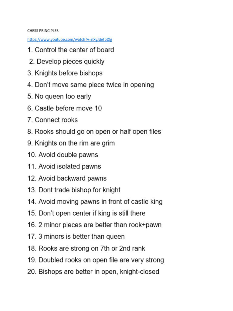 Chess Principles | PDF