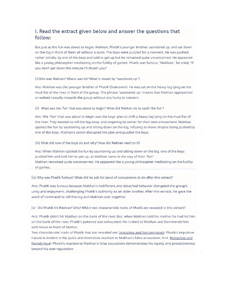 Homecoming Question and Answers | PDF