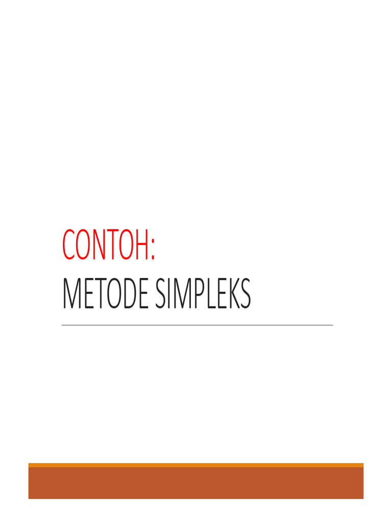 Contoh METODE SIMPLEKS | PDF