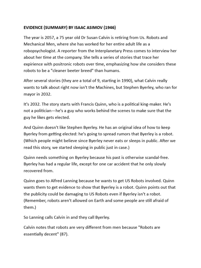 Evidence Story | PDF