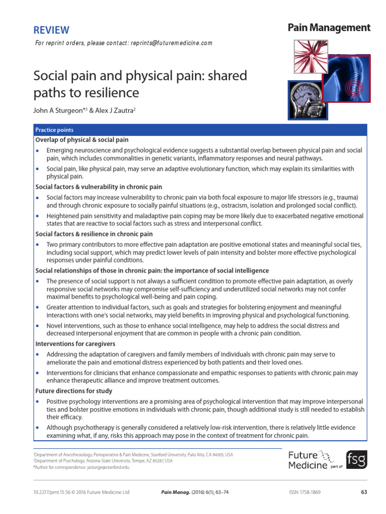 On The Overlap Between Physical And Social Pain – AVKIU