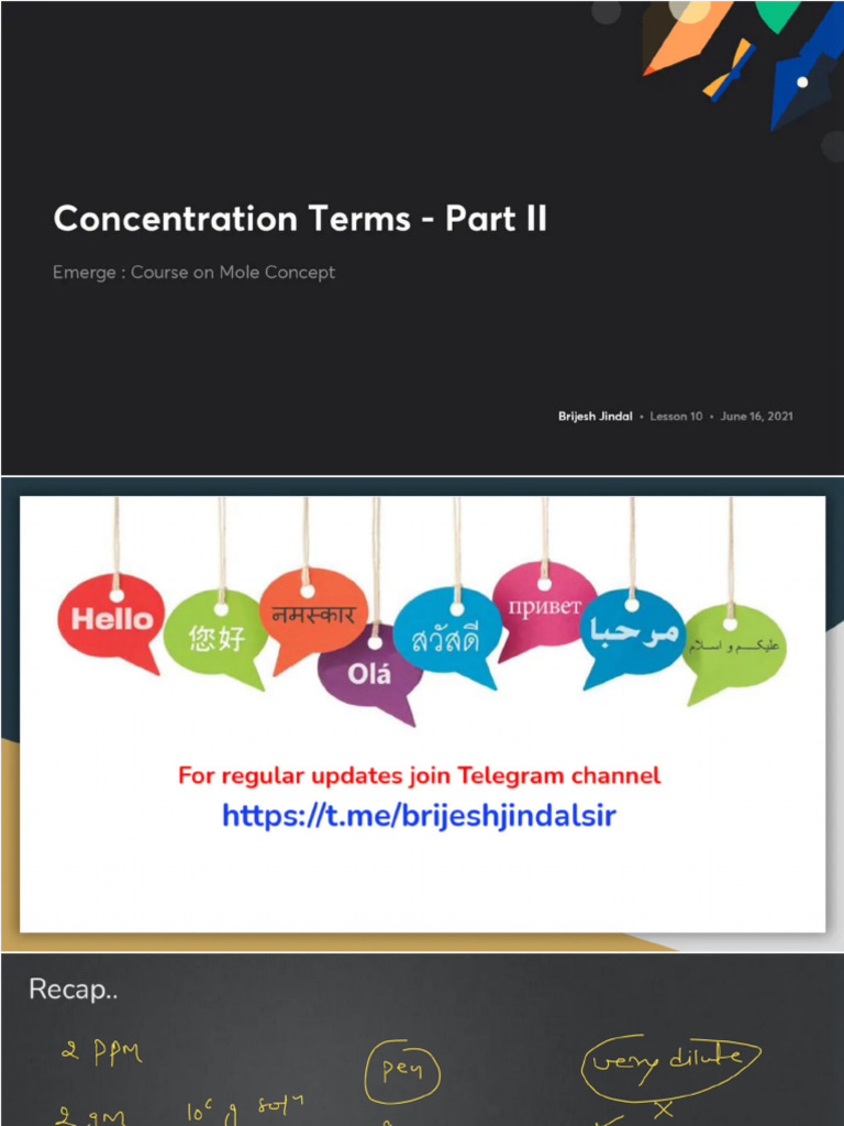 Concentration Terms - Part II | PDF