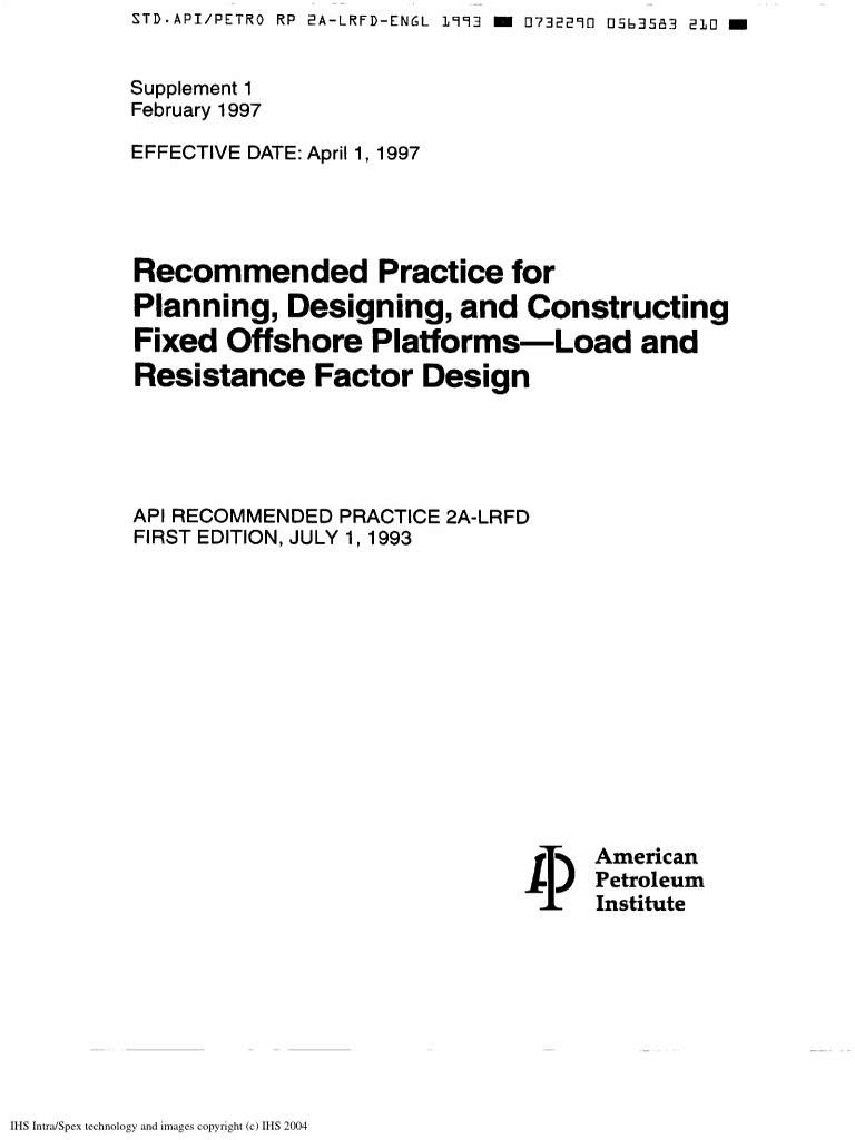 API RP 2A-LRFD_1 | PDF