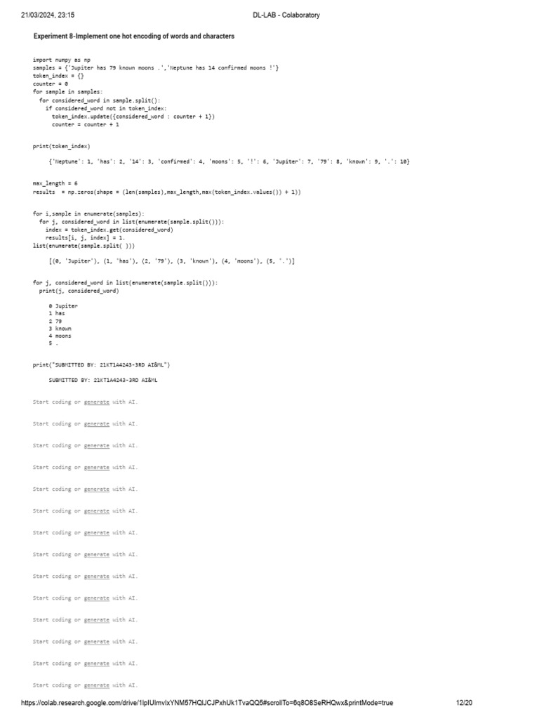 One Hot Encoding | PDF