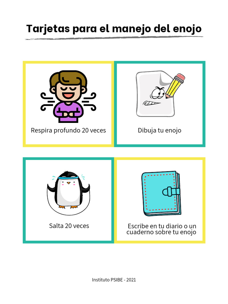 PSIBE - Tarjetas Para El Manejo Del Enojo | PDF