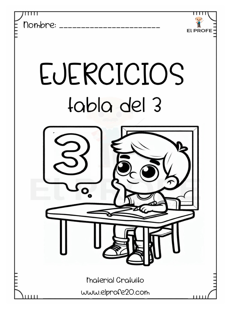 Fichas_de_ejercicios_tabla_del_3_elprof | PDF