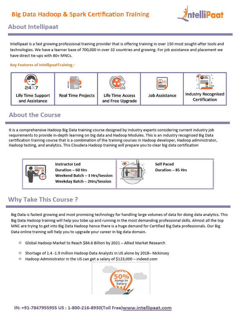 Big Data Hadoop & Spark Training Course | PDF | Apache Spark | Apache ...