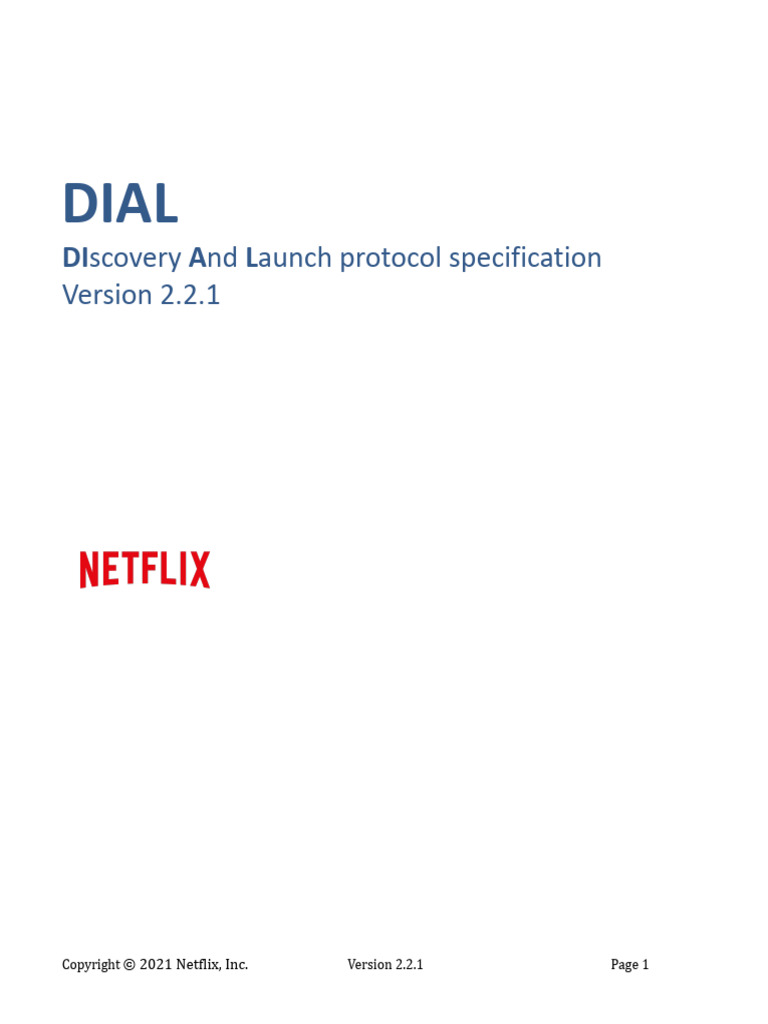 DIAL 2ndScreenProtocol 2.2.1 | PDF | Communications Protocols | Computer Science