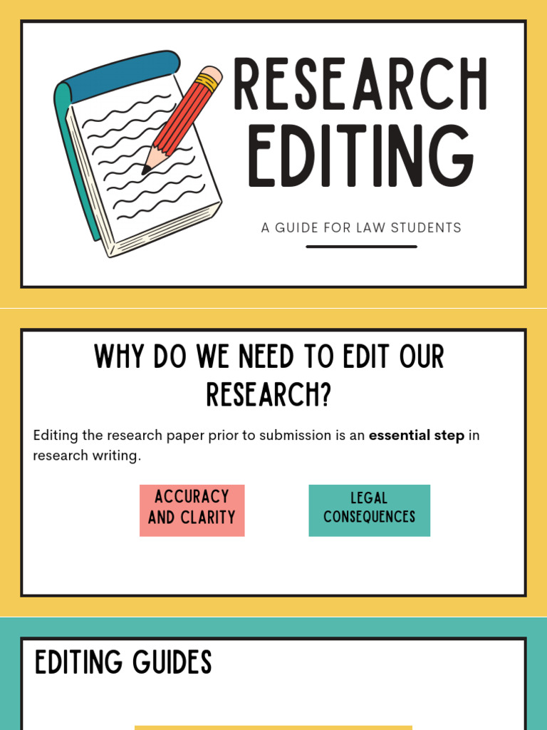 Editing Guide for Law Students | PDF