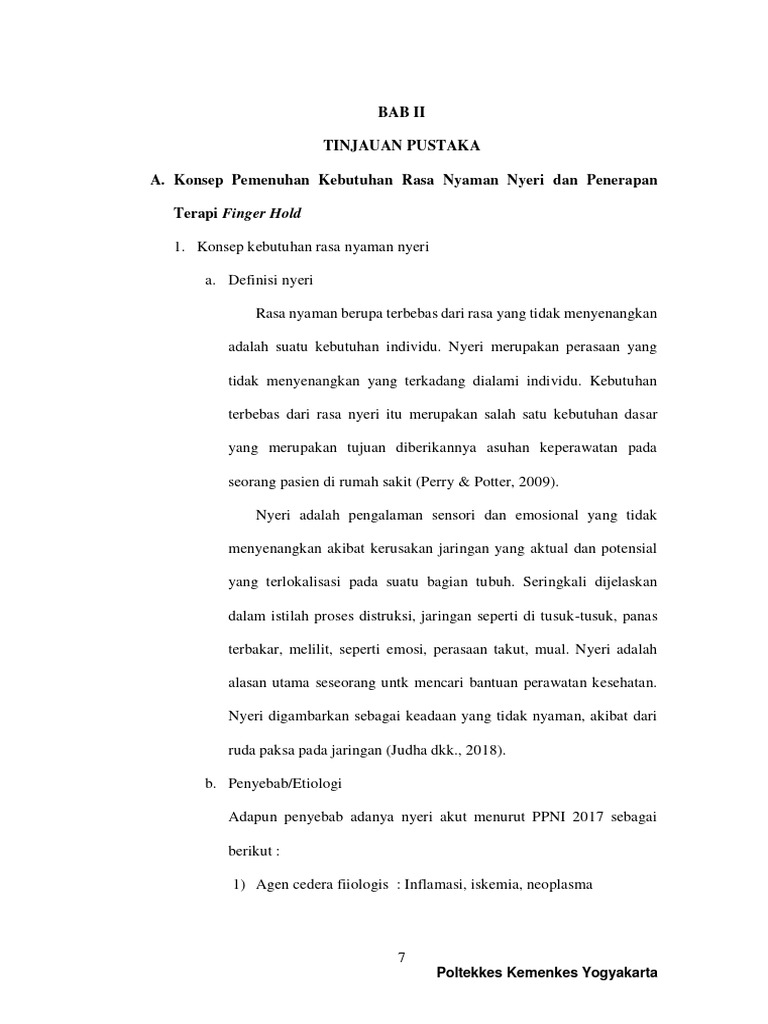 Terapi Finger Hold untuk Redakan Nyeri | PDF