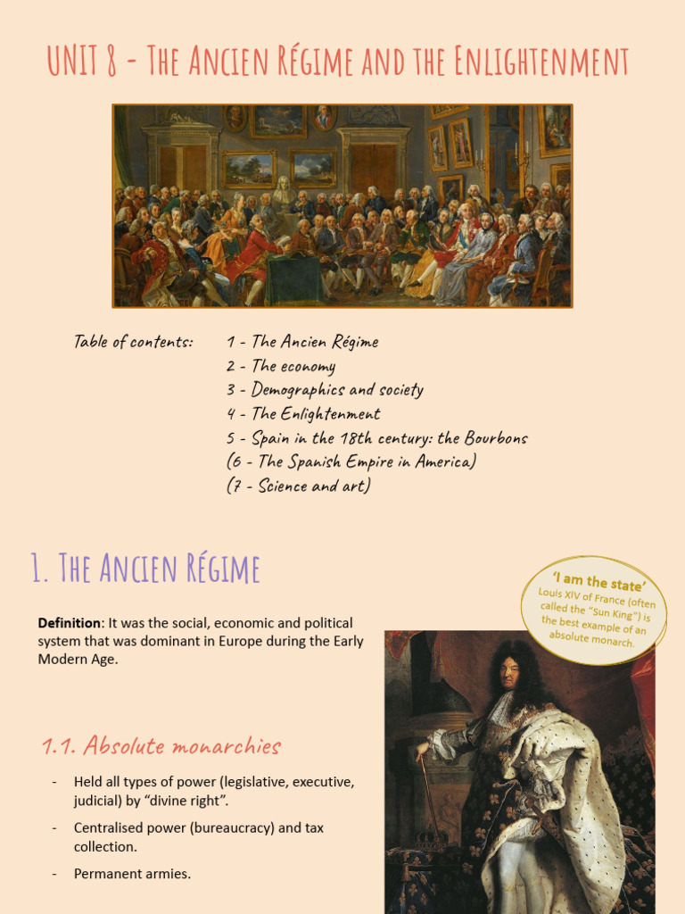 U8 The Ancien Régime and The Enlightment | PDF | House Of Bourbon ...