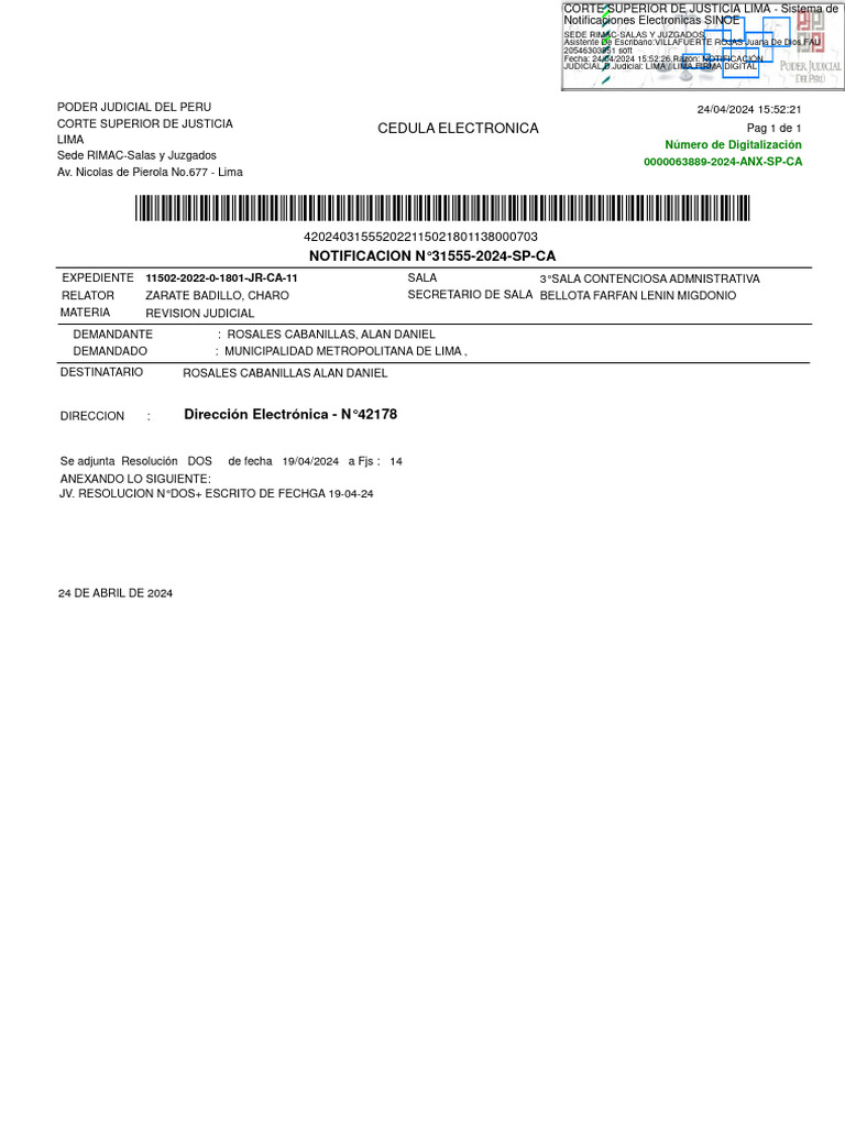 Exp. 11502-2022-0-1801-JR-CA-11 - Consolidado - 31555-2024 | Descargar ...
