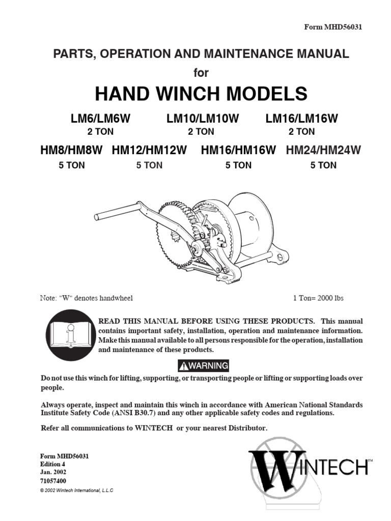 Wintech Winches | PDF | Rope | Wire