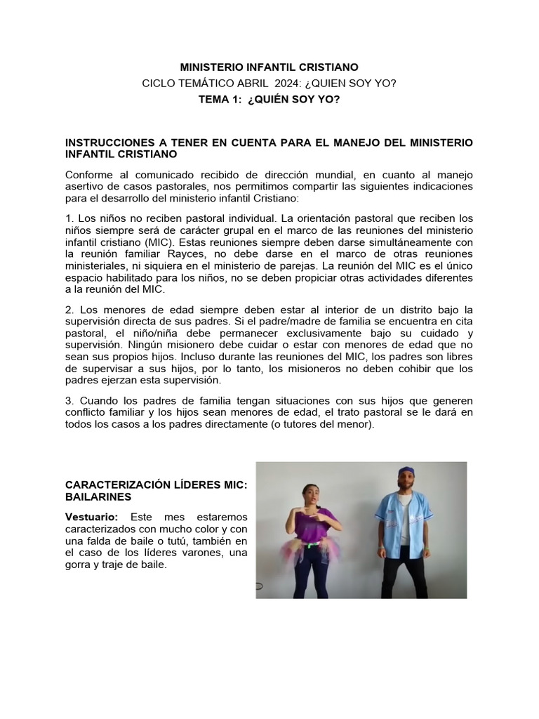 ¿Quién Soy Yo? - Ministerio Infantil 2024 | PDF | Dios