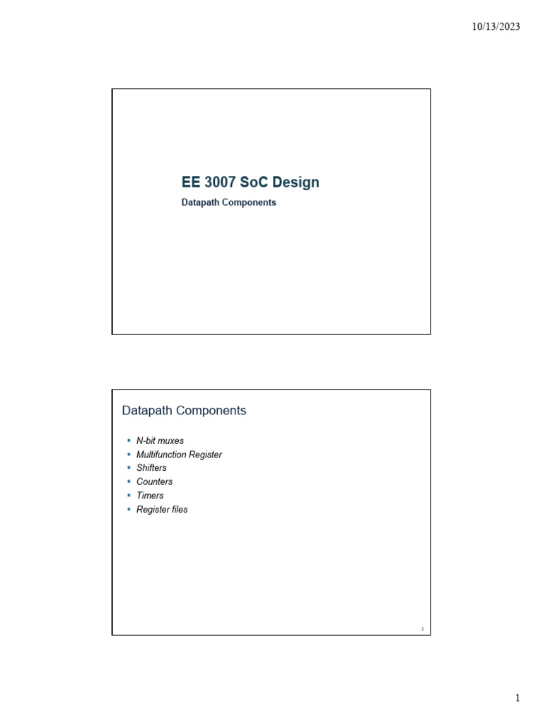 Lecture_2_DataPath_Components_2 | PDF | Arithmetic | Electronic Engineering