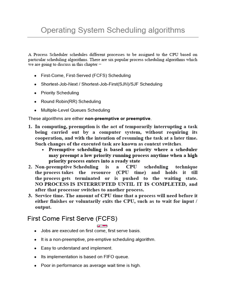 Scheduling Algorithms Download Free Pdf Scheduling Computing 4509