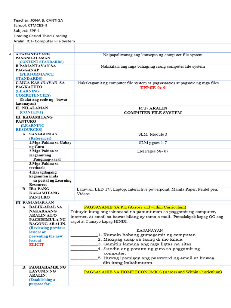 Epp-4-Cot-Ict File System | PDF