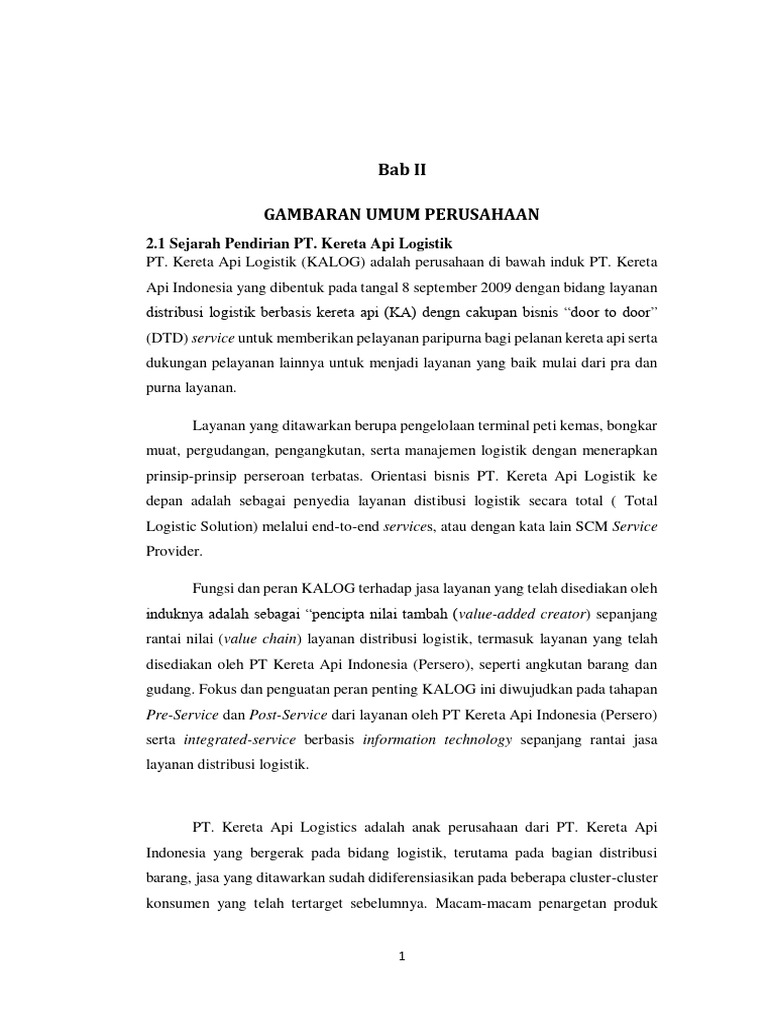 bab 2 Sejarah Kalog | PDF