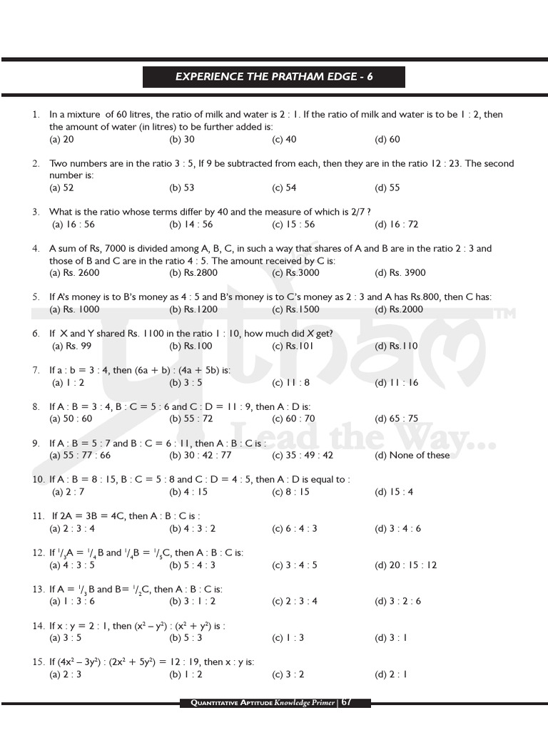 CH 6 Ratio Proportions | PDF | Ratio | Alloy