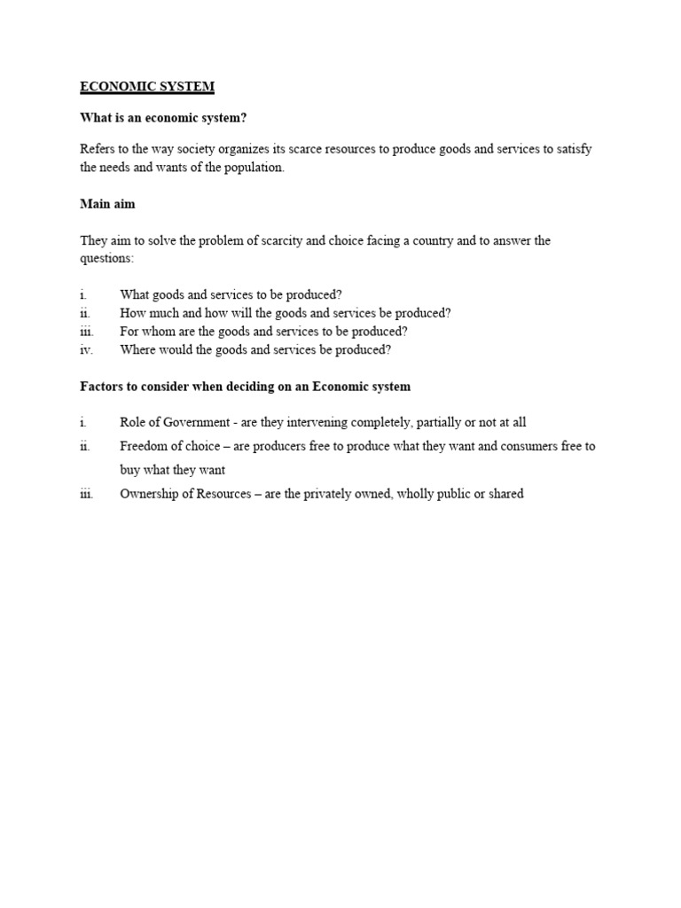 Economic Systems | PDF | Market Economy | Economic System