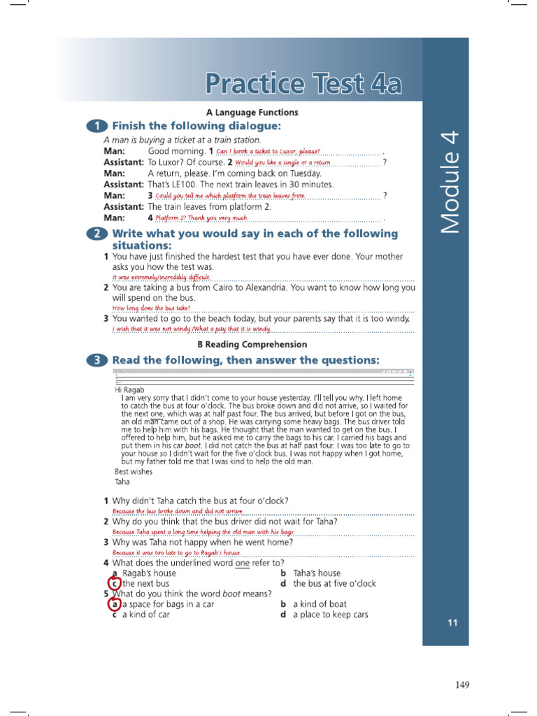 3rd Prep Practise With Answers | PDF