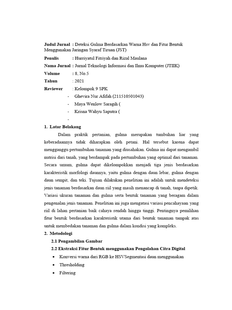 Resume Jurnal JST | PDF