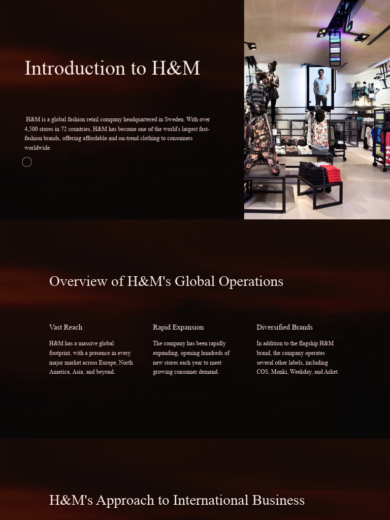 H&M: Global Expansion and Sustainability | PDF | Supply Chain ...