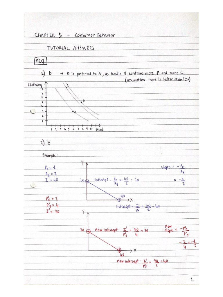 Solutions Tutorial Chapter 3 | PDF
