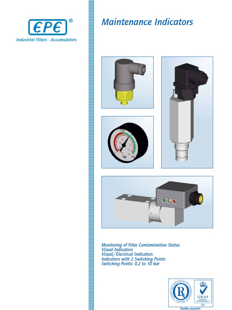 Filter Maintenance Indicator | Switch | Pressure Measurement