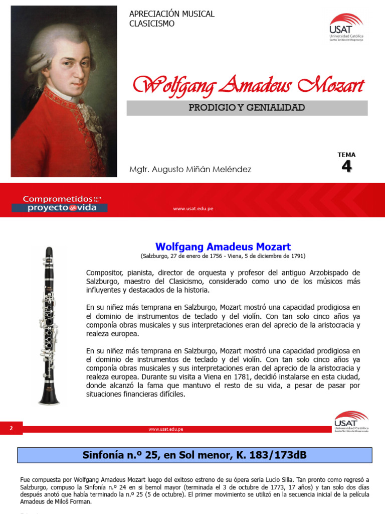 Mozart: Genio del Clasicismo Musical | PDF | Composiciones Musicales | Música clásica