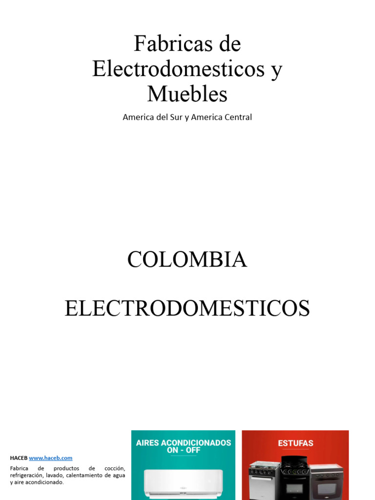Fábricas de Electrodomésticos y Muebles en Sudamérica | PDF