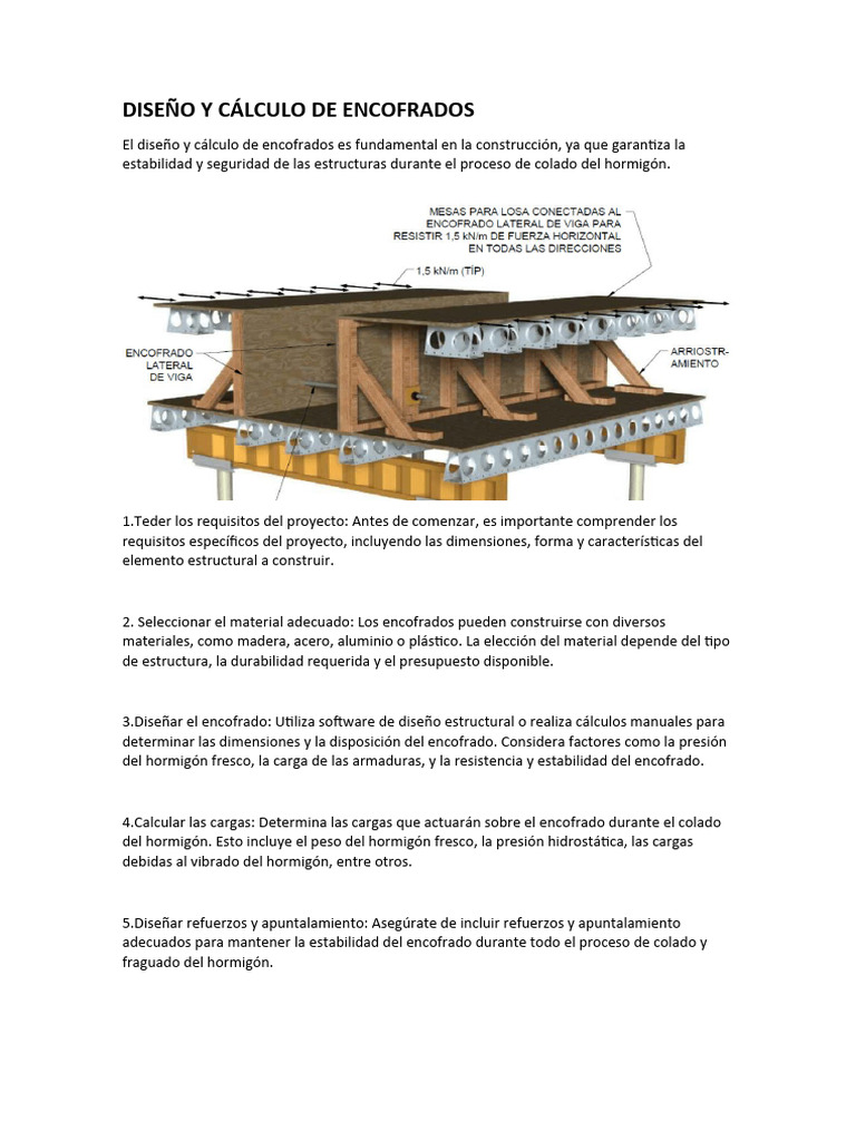 Diseño y Cálculo de Encofrados | Descargar gratis PDF | Hormigón | Concreto reforzado