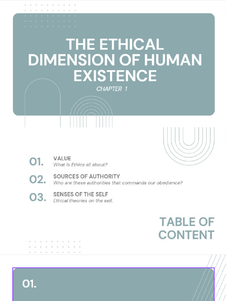 3 The Ethical Dimension of Human Existence Student | PDF | Morality | Liberal Arts Education