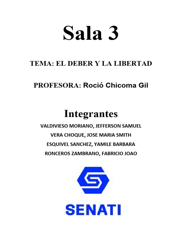 Sala 3 EL DEBER Y LA LIBERTAD | PDF | Derecho penal | Libertad