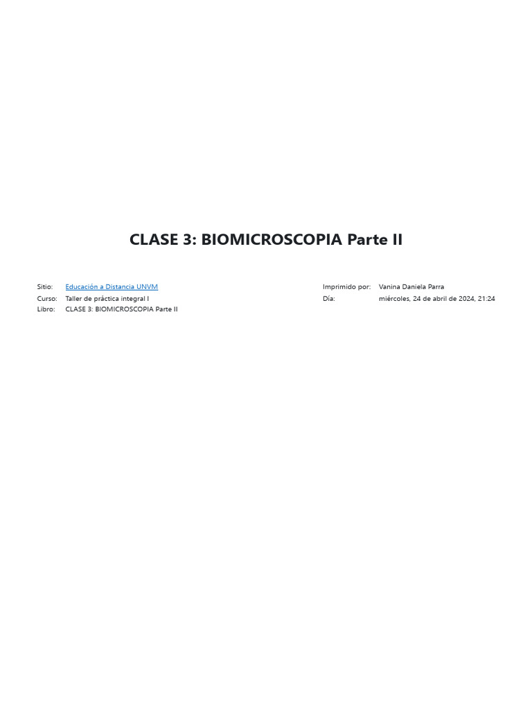 Biomicroscopía: Técnicas y Aplicaciones | PDF | Córnea | Ojo