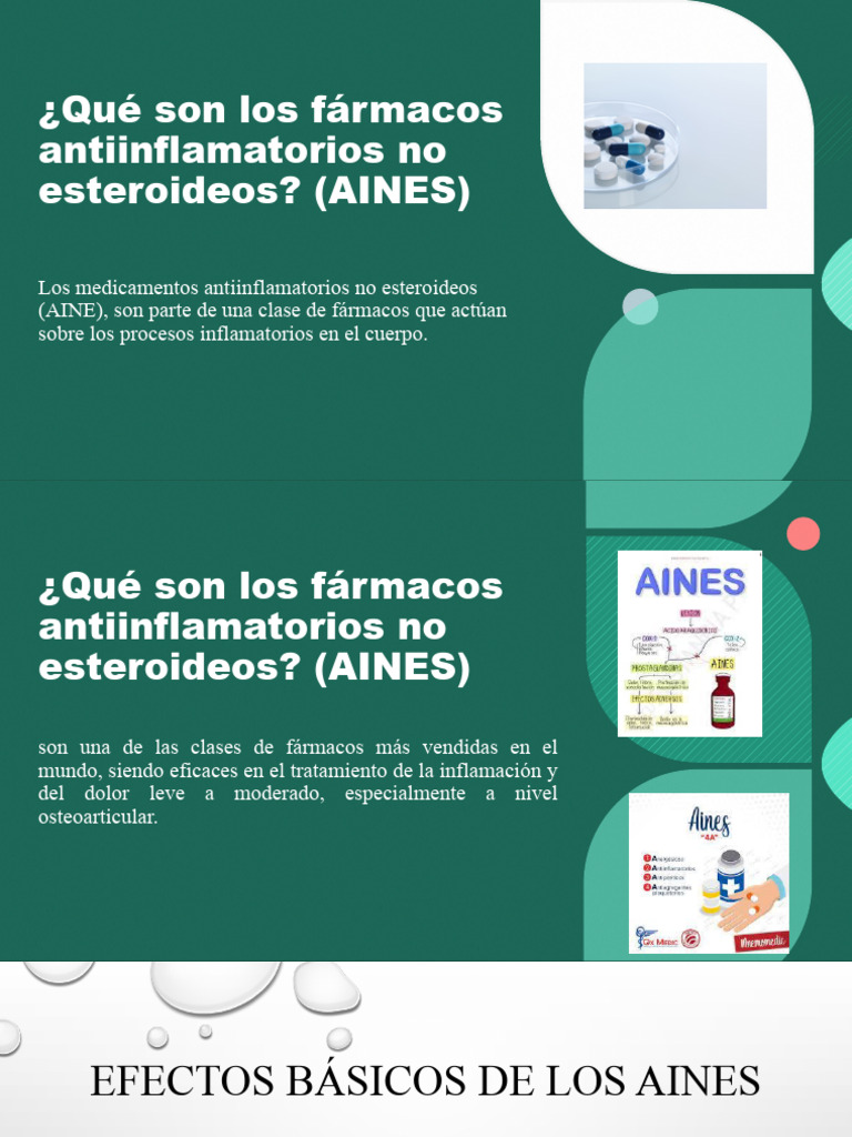 Qué Son Los Fármacos Antiinflamatorios No Esteroideos AINES | PDF ...
