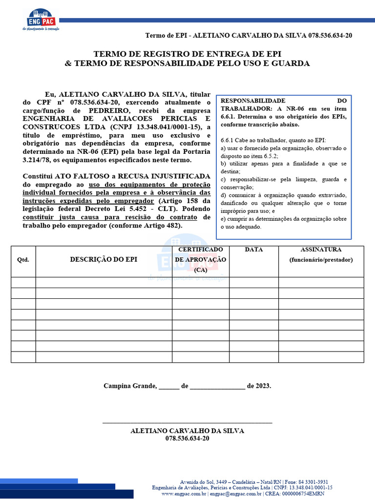 Termo Epi Resp Engpac 2023.1 | PDF