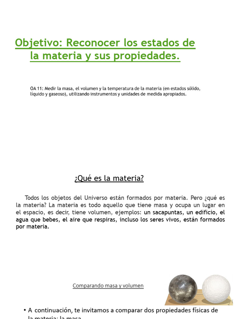 5-Propiedades de Los Estados de La Materia | PDF | Litro | Masa
