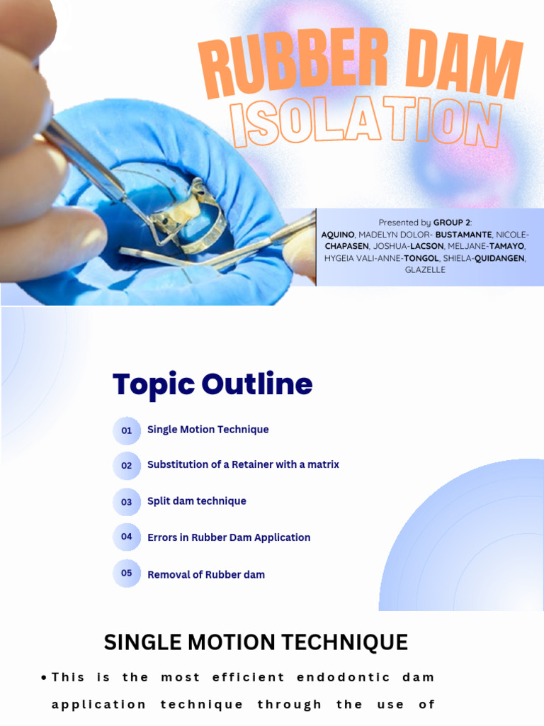 Grp2 Rubber Dam Application | PDF | Tooth | Dentistry
