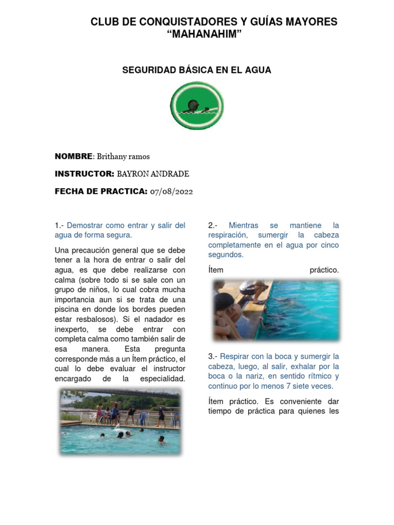 Seguridad Básica en El Agua | PDF