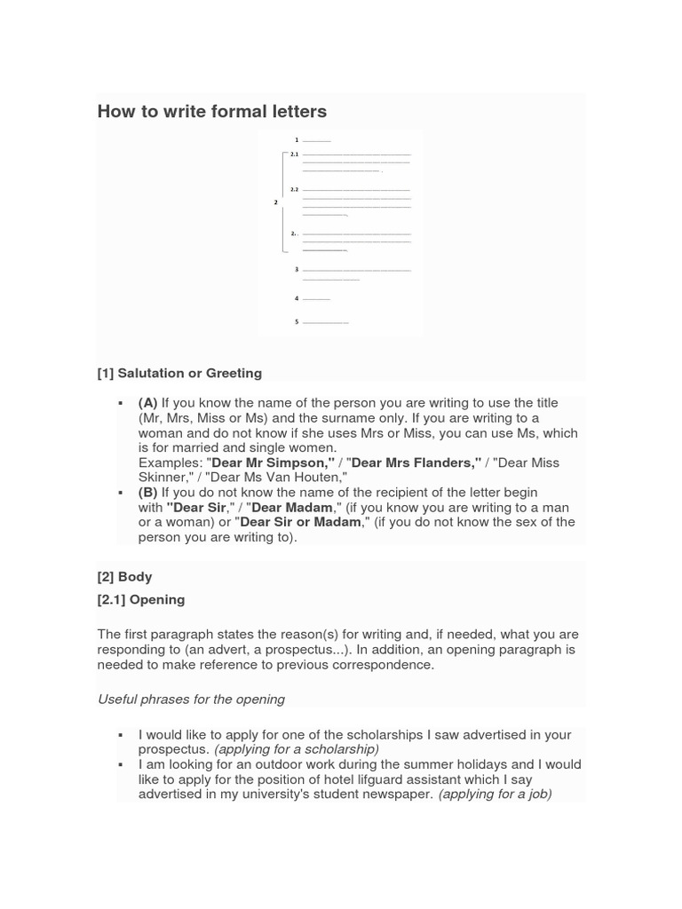How To Write Formal and Informal Letters | PDF