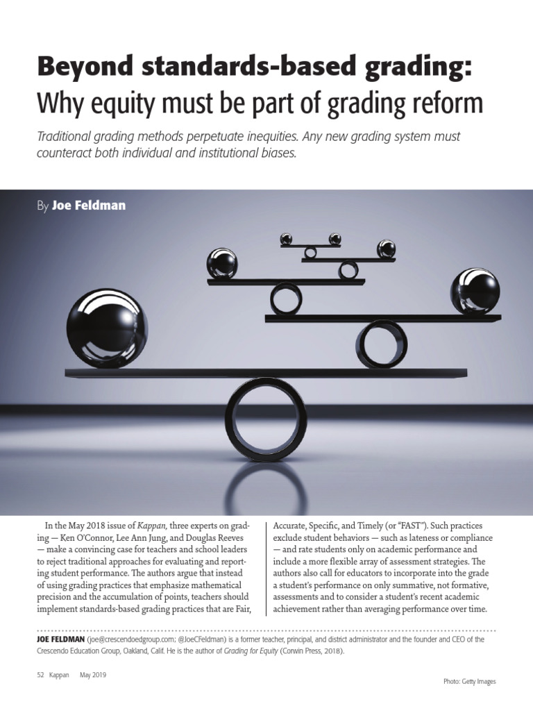 Feldman (2019) - Beyond Standards-based Grading- Why Equity Must Be ...