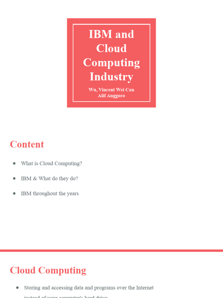 ITM Presentation 1 | PDF | Cloud Computing | Ibm