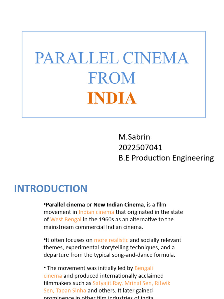 Parallel Cinema From India | Download Free PDF | Cinema | Cinema Of India
