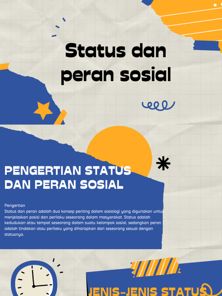 Pengertian Status dan Peran Sosial | PDF